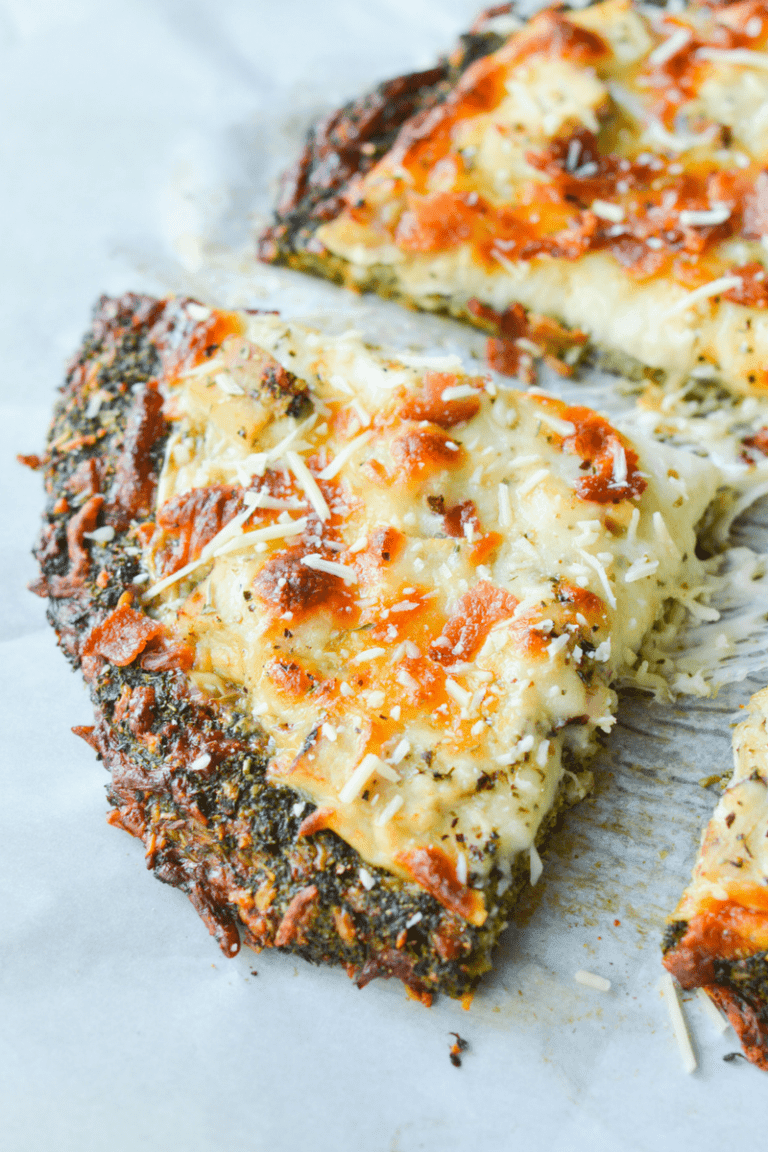 Easy Low Carb Broccoli Crust Pizza - Hey Keto Mama